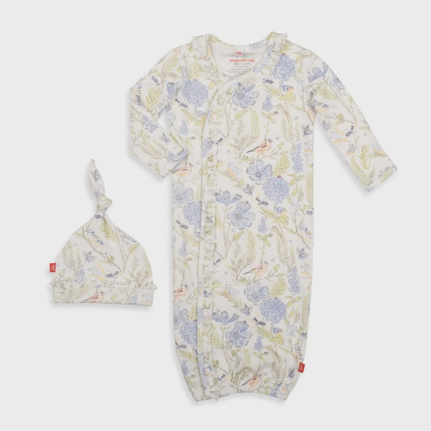 Blue Blossom Magnetic Ruffle Gown & Hat - Magnetic Me - Lush Lemon