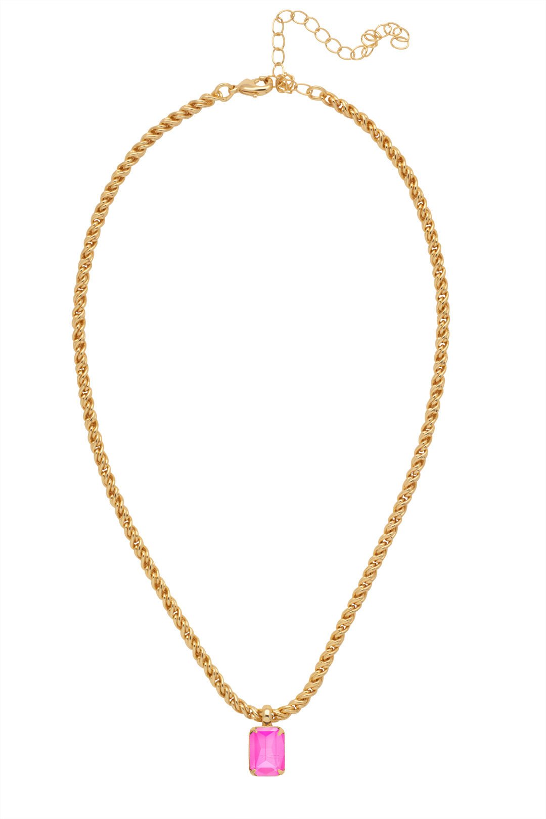 Emerald Rope Chain Pendant Necklace - Sorrelli - Lush Lemon