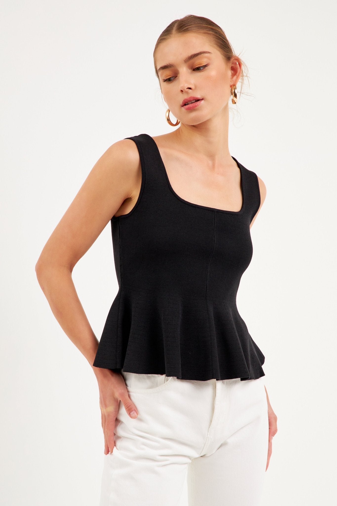 Flare Detail Knit Top - Endless Rose - Lush Lemon