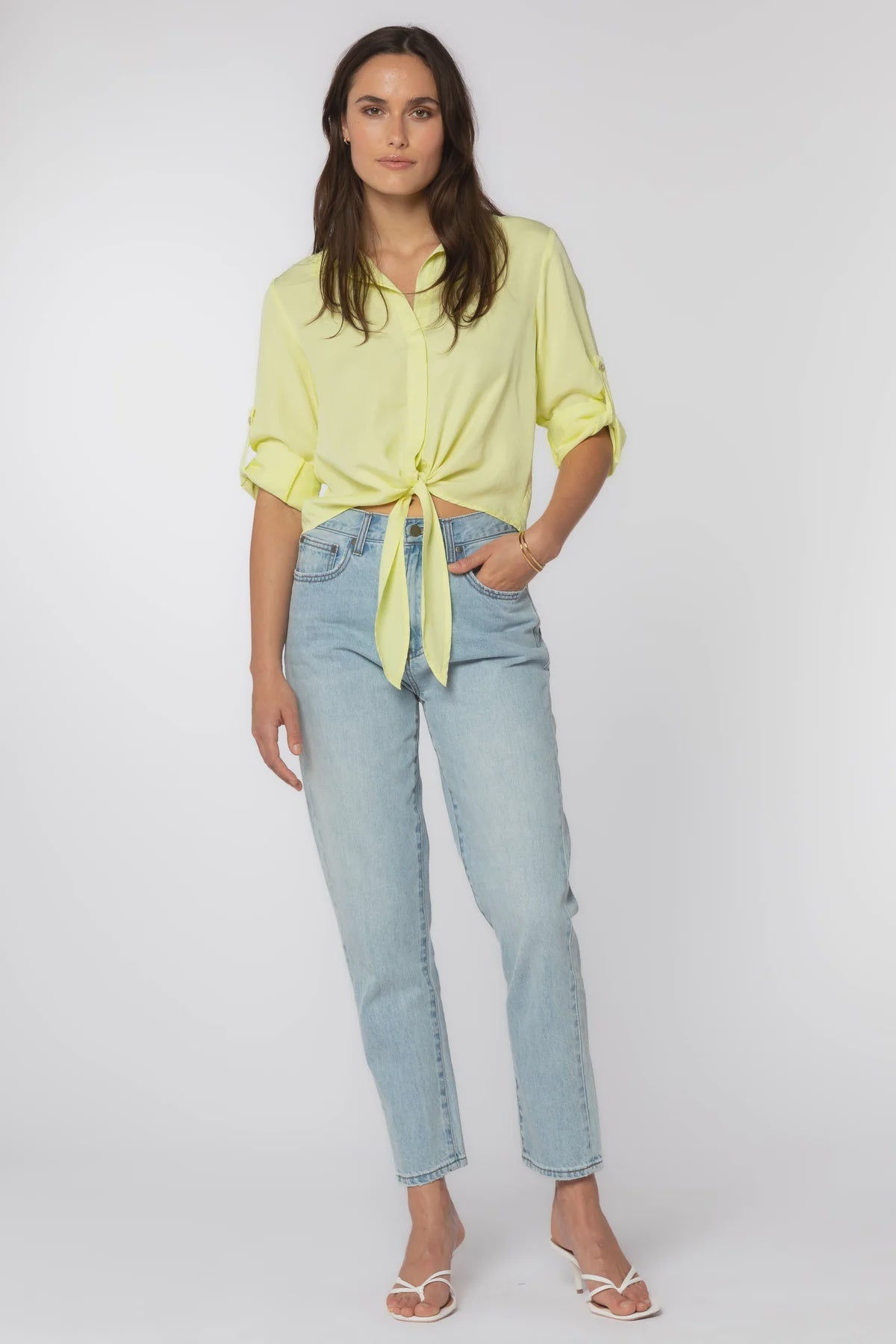 Solange Yellow Top - Velvet Hearts - Lush Lemon